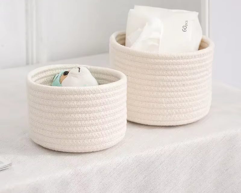 Panier de rangement rond pour salle de bain • Univers salle de bain
